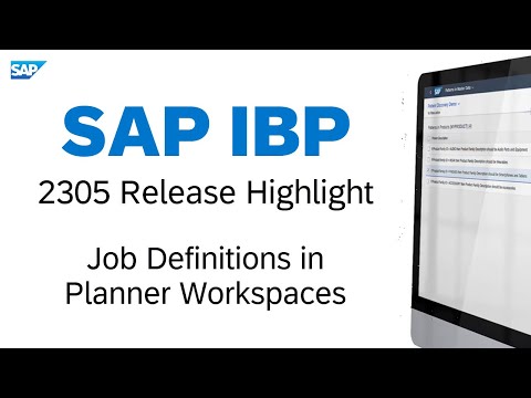 Job Definitions in Planner Workspaces | SAP IBP 2305 Release Highlight ...
